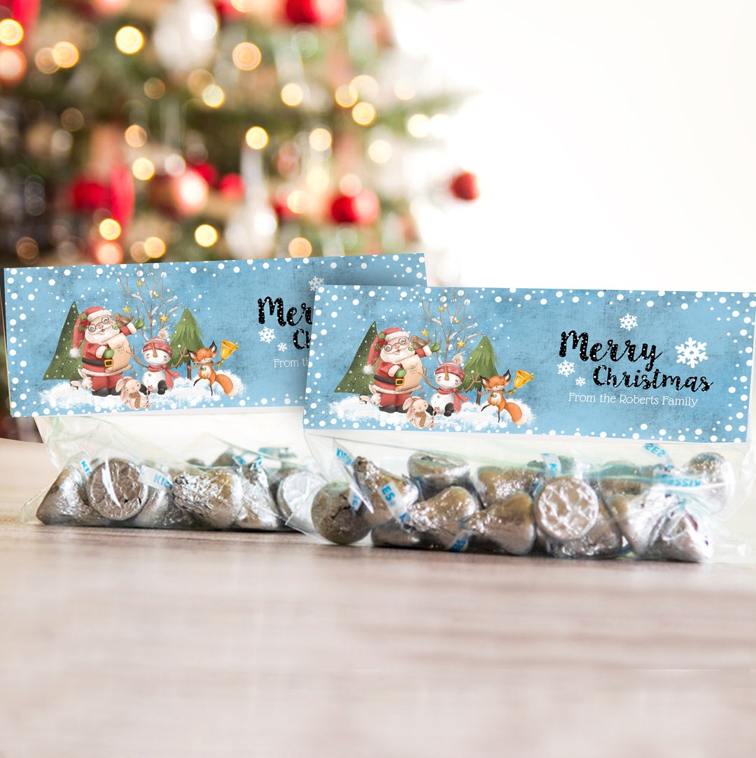 CHRISTMAS TREAT Bag Topper Editable Christmas Sandwich Bag - Etsy