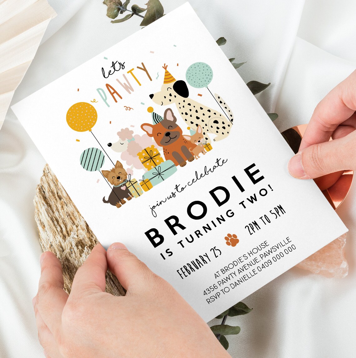 Dog Invitation Editable Puppy Party Invitation Printable Dog - Etsy