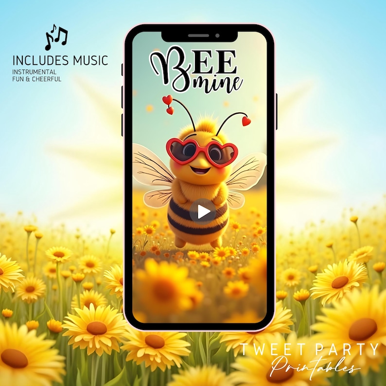 Bumble Bee Valentines Day Video Card: Animated Bee Mine Funny Reel ...