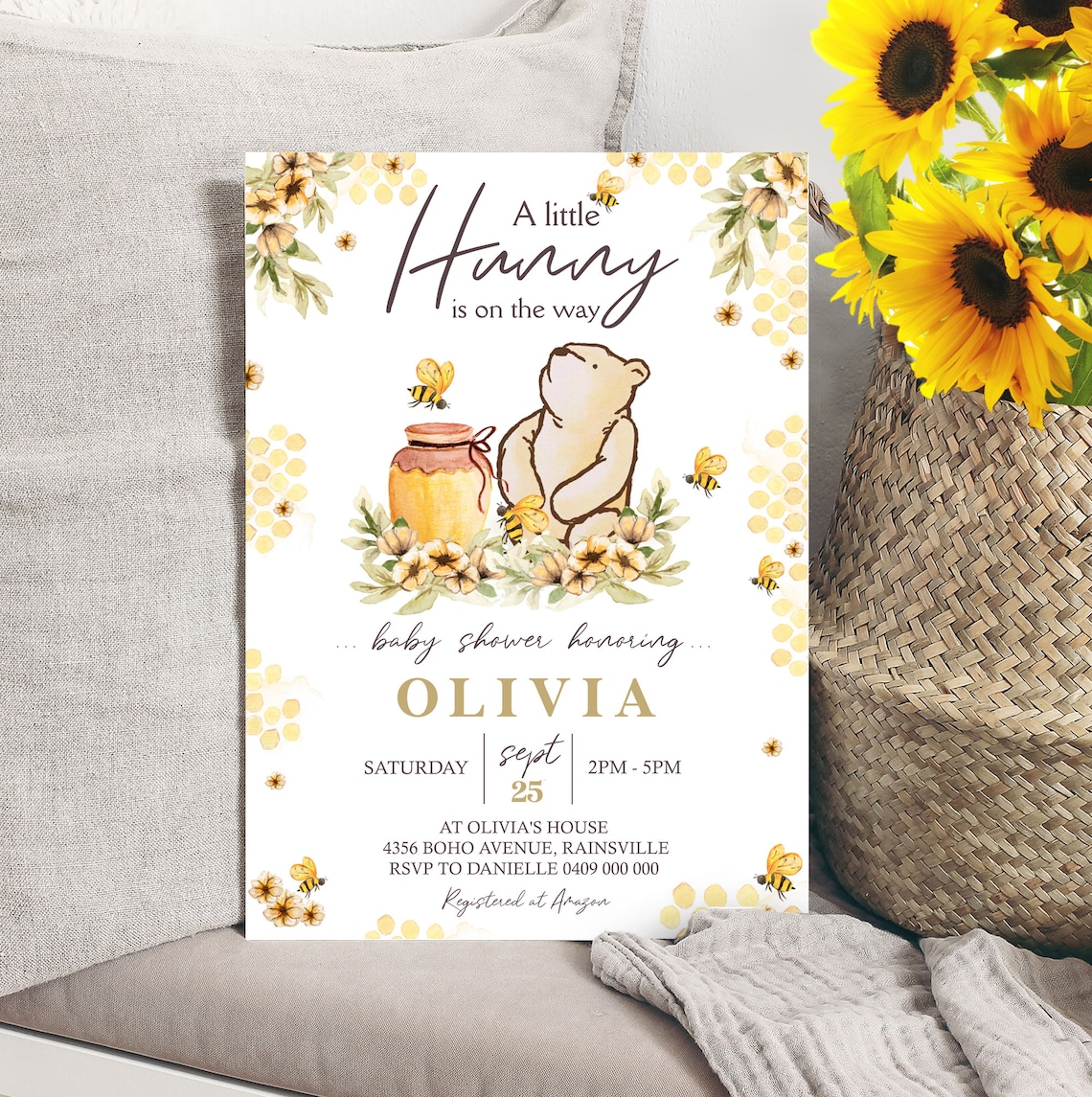 Winnie the Pooh BABY Shower Invitation Classic Winnie the Pooh - Etsy