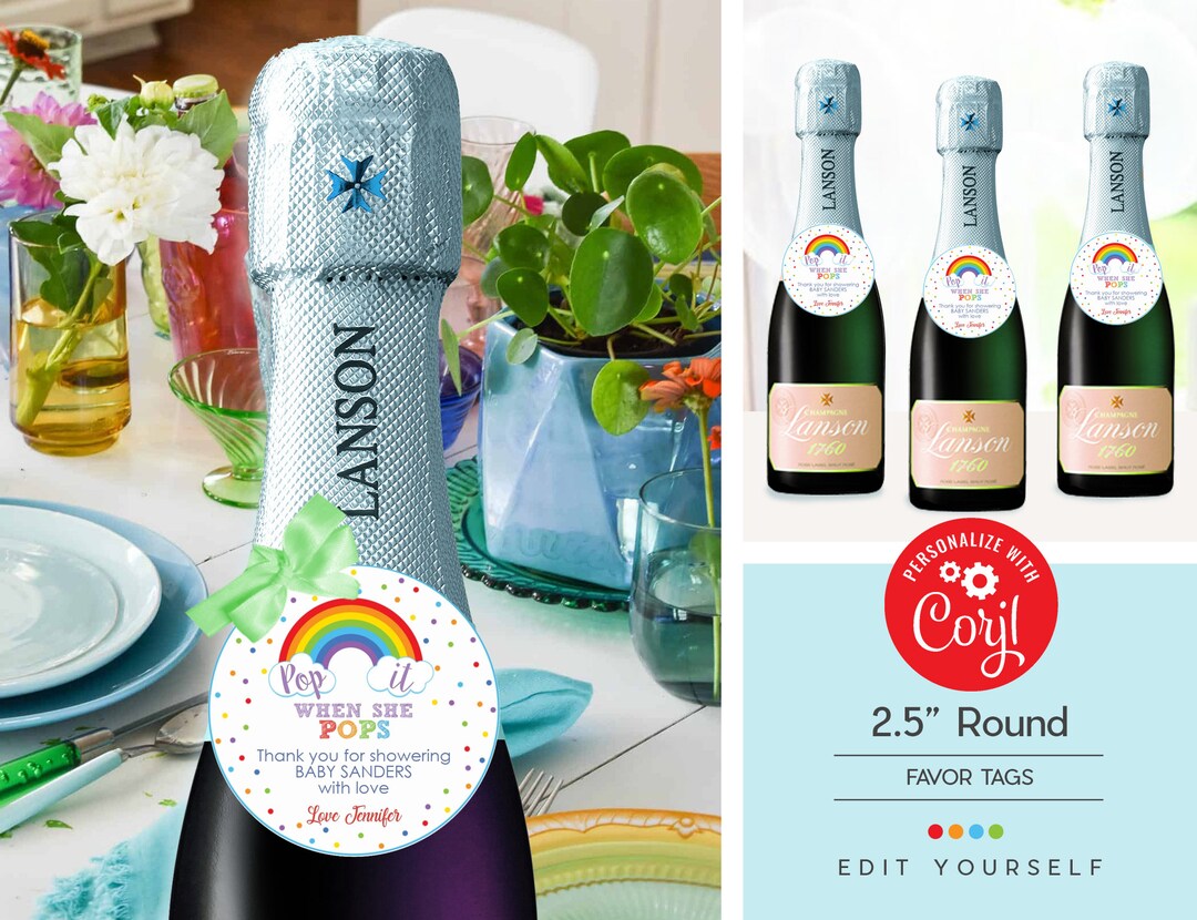 POP IT When She Pops Tag Rainbow Pop It When She Pops Favor Tag Round ...