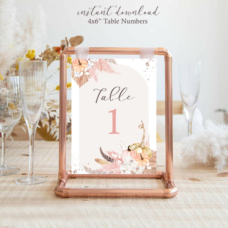 Pumpkin Table Number - Etsy
