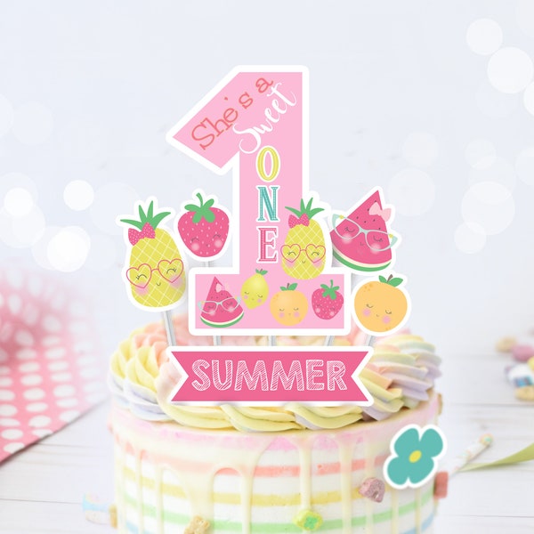 Printable Sweet One Cake Topper - Etsy