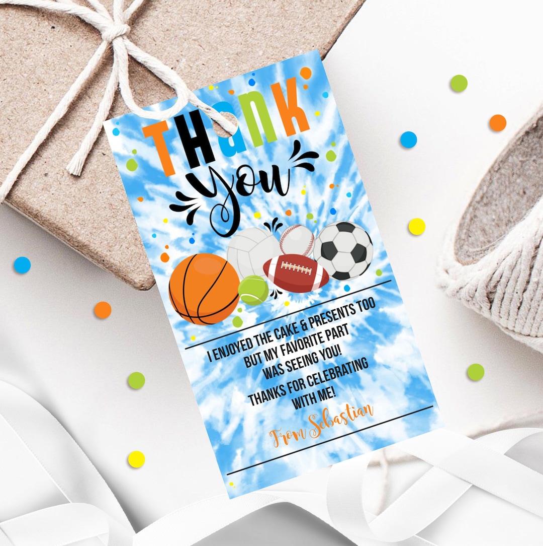 SPORTS FAVOR TAG Editable All Sports Favor Tag Corjl Favor Tag Sports ...