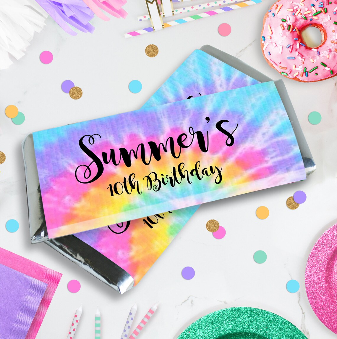 TIE DYE PARTY Package Instant Download Tie Dye Printable Tie - Etsy