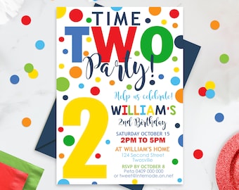 2nd Birthday Party Invitations - Etsy