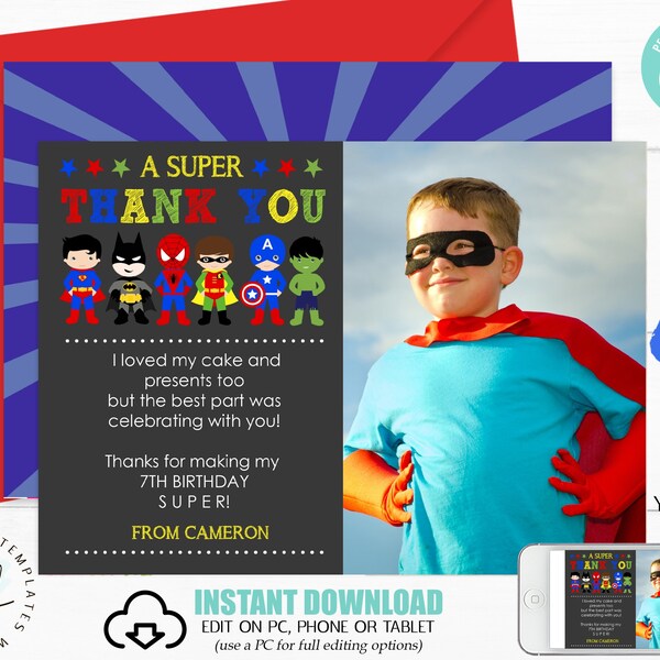 Superhero Cards - Etsy