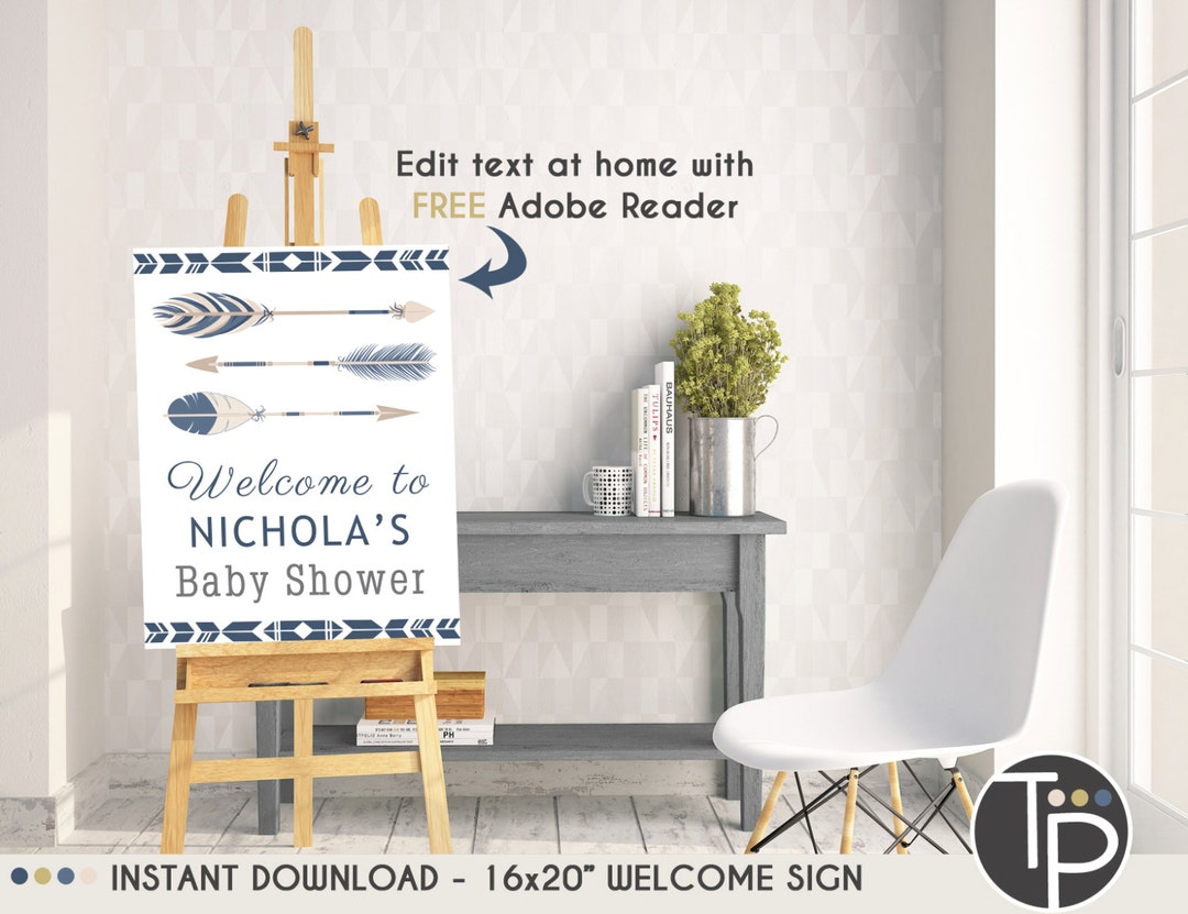 TRIBAL ARROW Welcome Sign Instant DOWNLOAD 16 X 20 Welcome - Etsy