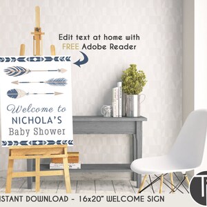 TRIBAL ARROW Welcome Sign Instant DOWNLOAD 16 X 20 Welcome - Etsy