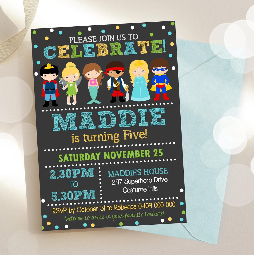 COSTUME PARTY Invitation Instant Download Costume Party Invitation ...