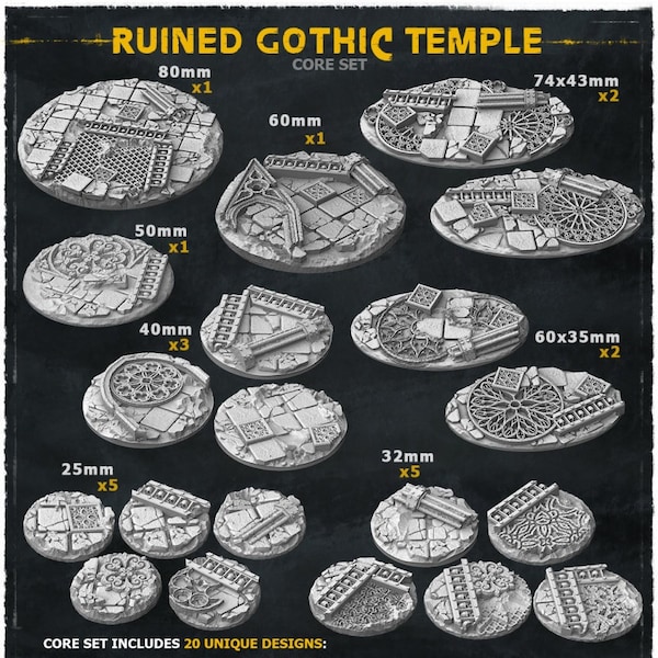 Miniature Temple Bases - Etsy