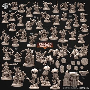 Vulcan Dwarves Set Cast N Play Miniature Bases - Etsy