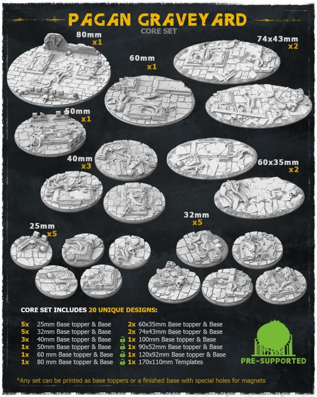 Pagan Graveyard - Wargames Bases and Toppers - Miniature Bases - Etsy