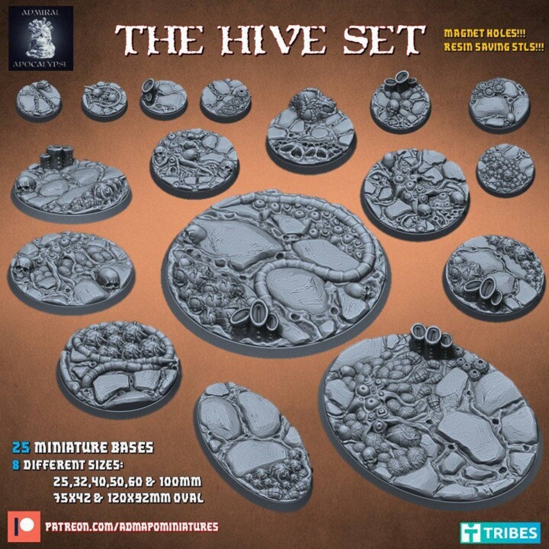 The Hive - Admiral Apocalypse - Resin Bases - Etsy