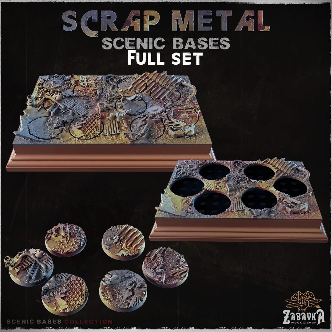 Scrap Metal - Scenic Display - Miniature Bases - Etsy