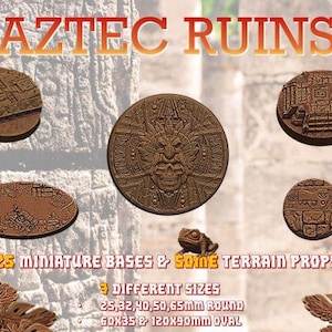 Aztec Themed Bases Admiral Apocalypse Resin Bases - Etsy
