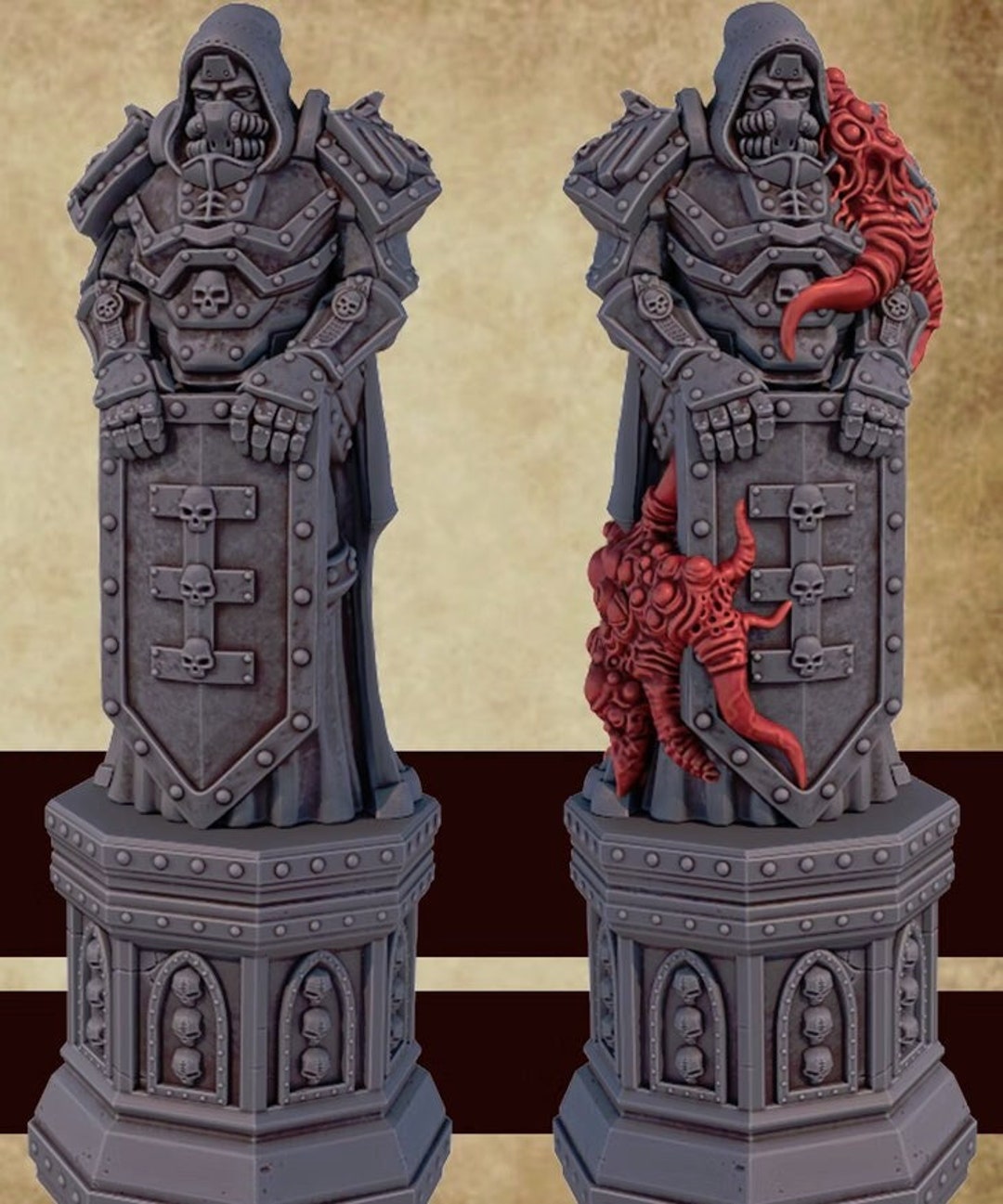 The Templar Statue - 3d Print - Gothic/grimdark Terrain - Etsy