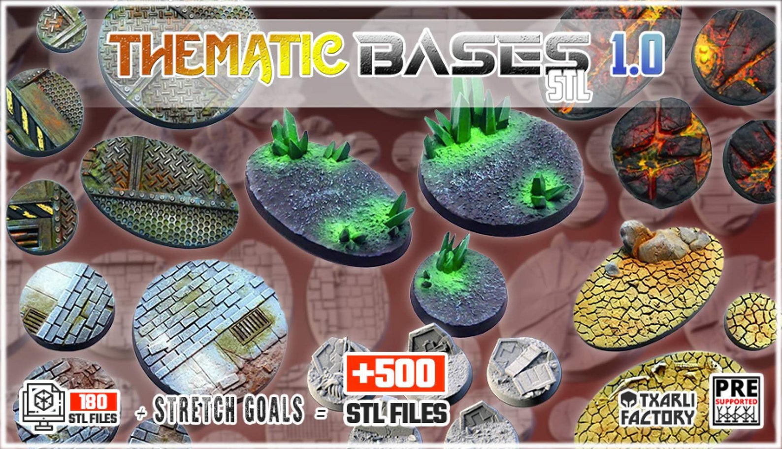 Chaos Hell Themed Bases - Txarli Factory - Resin Bases - Etsy