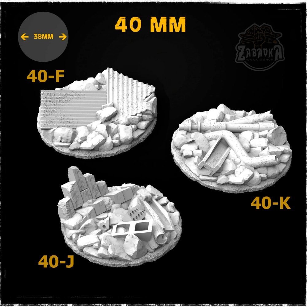 Urban/city Ruins Wargames Base Toppers Miniature Bases - Etsy