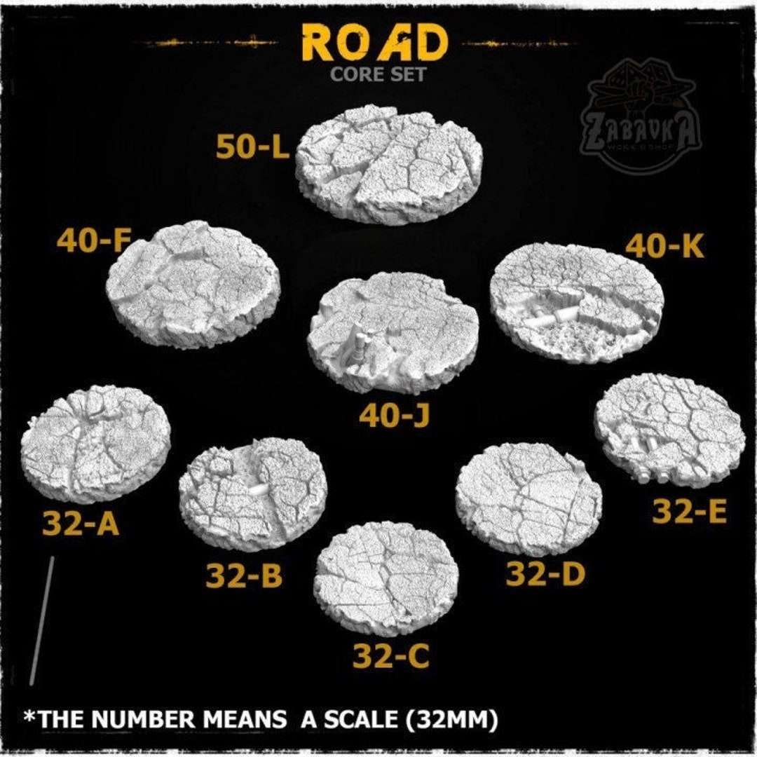Road/highway - Wargames Base Toppers - Miniature Bases - Etsy