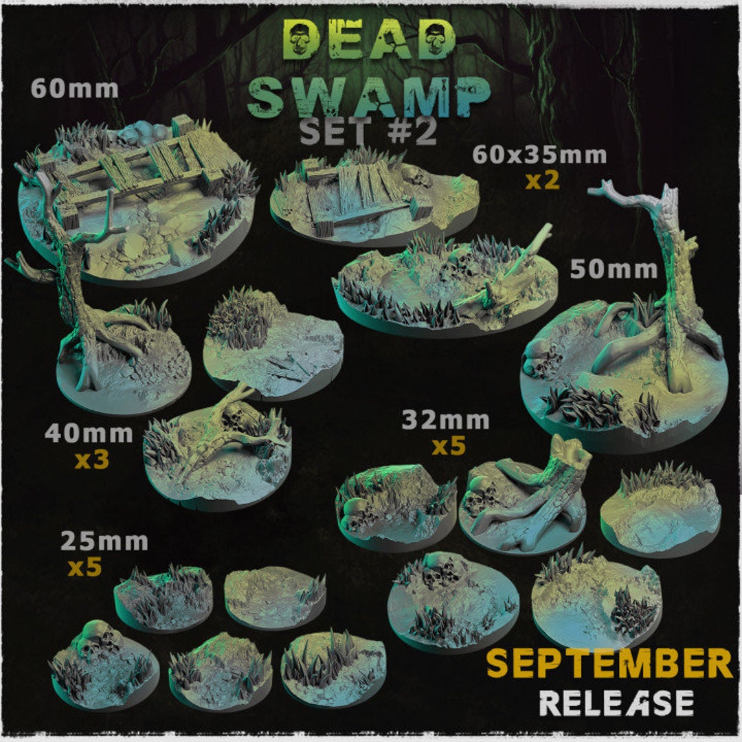Dead Swamp Wargames Bases and Toppers Miniature Bases - Etsy