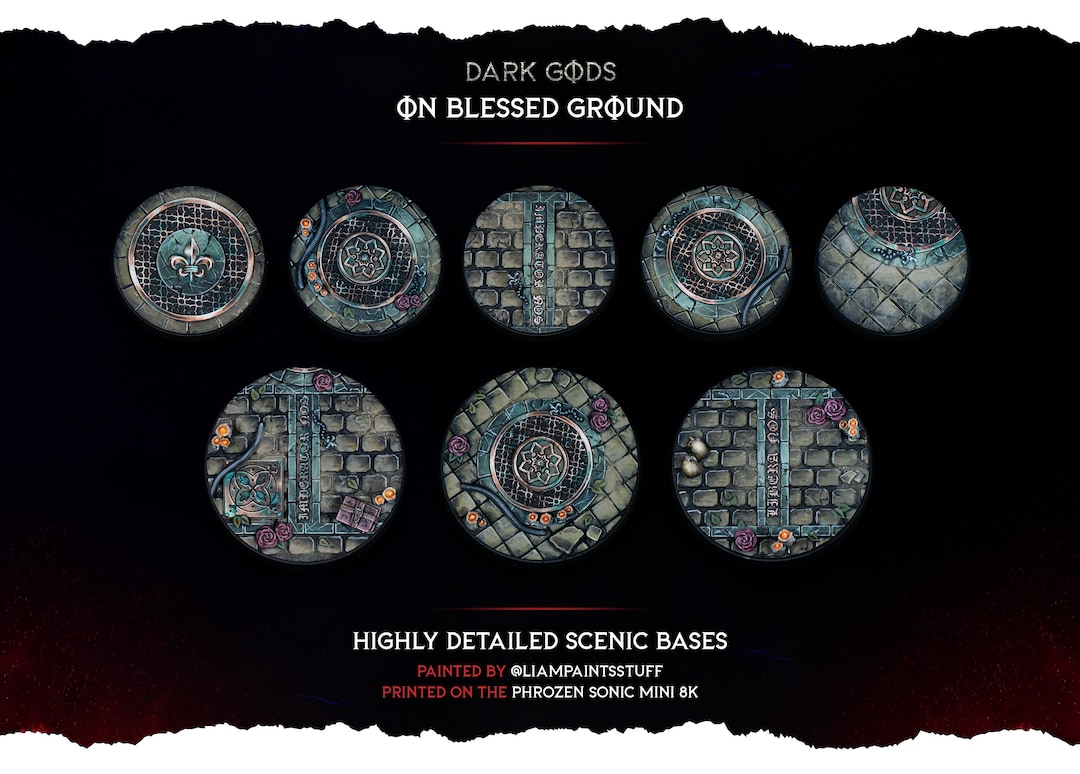 On Blessed Ground - Dark Gods - Resin Bases - Etsy