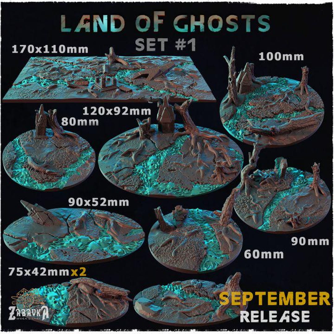 Land of Ghosts Wargames Bases and Toppers Miniature Bases - Etsy