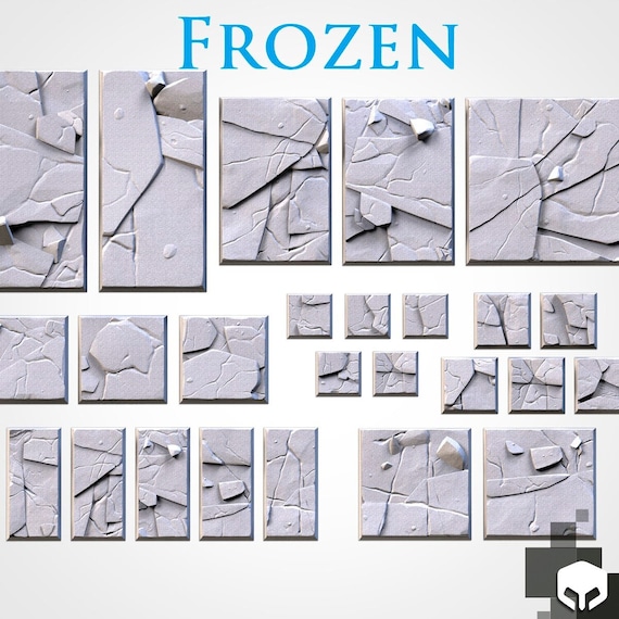 Frozen SQUARE Themed Bases Txarli Factory Resin Bases - Etsy
