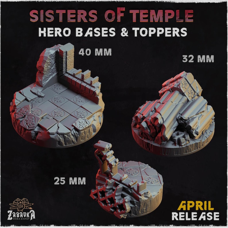 Sisters of the Temple - Wargames Bases and Toppers - Miniature Bases - Etsy
