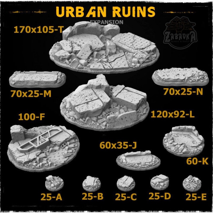 Urban/city Ruins - Wargames Base Toppers - Miniature Bases - Etsy
