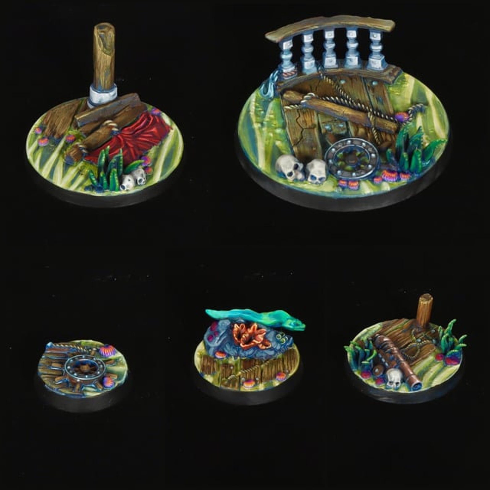 Atlantis Themed Bases - Admiral Apocalypse - Resin Bases - Etsy