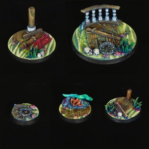 Atlantis Themed Bases - Admiral Apocalypse - Resin Bases - Etsy