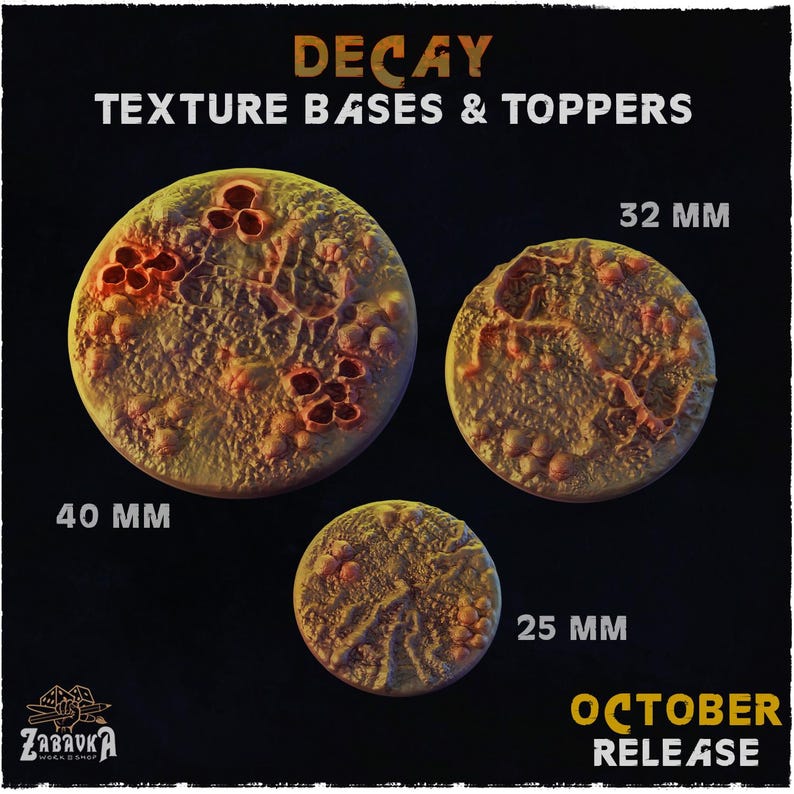 Decay - Wargames Bases and Toppers - Miniature Bases - Etsy