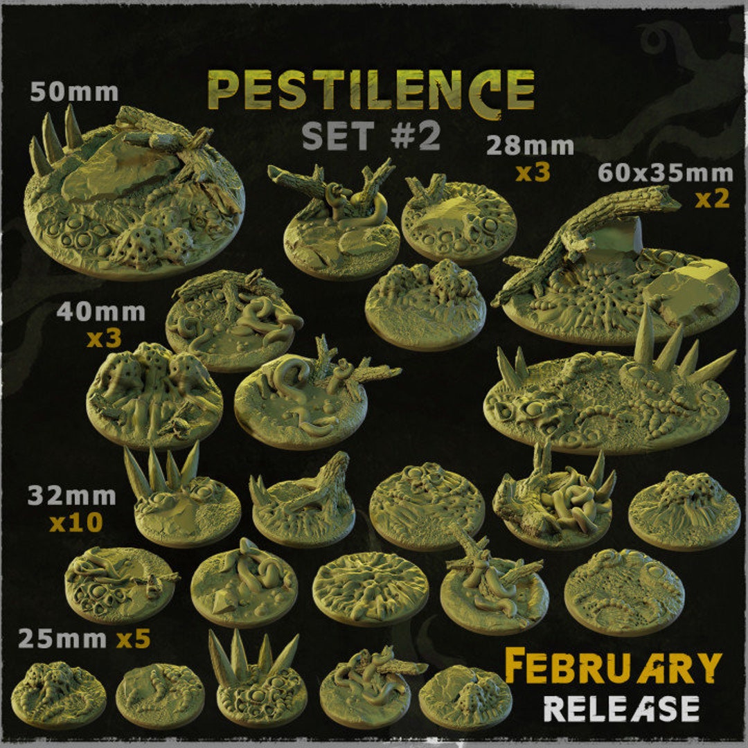 Pestilence - Wargames Bases and Toppers - Miniature Bases - Etsy