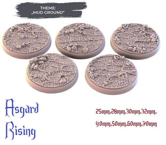 Mud Themed Bases Asgard Rising Resin Bases | Etsy