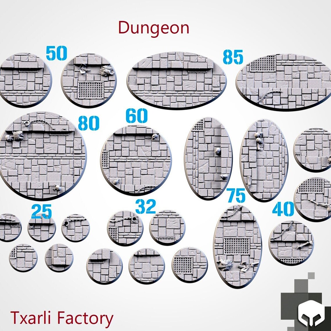 Dungeon Themed Bases - Txarli Factory - Resin Bases - Etsy