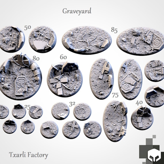 Graveyard Themed Bases Txarli Factory Resin Bases - Etsy