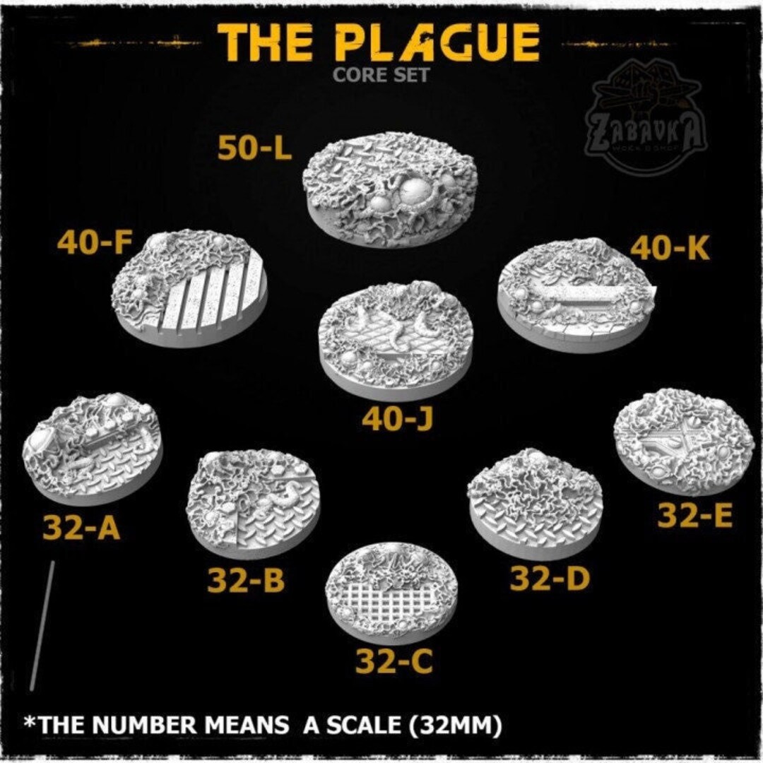 Plague - Wargames Base Toppers - Miniature Bases - Etsy