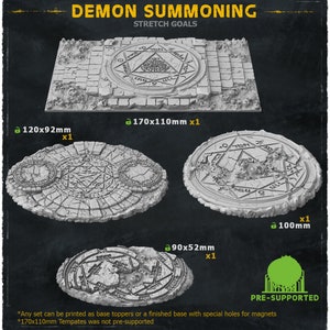 Demon Summoning - Wargames Bases and Toppers - Miniature Bases - Etsy