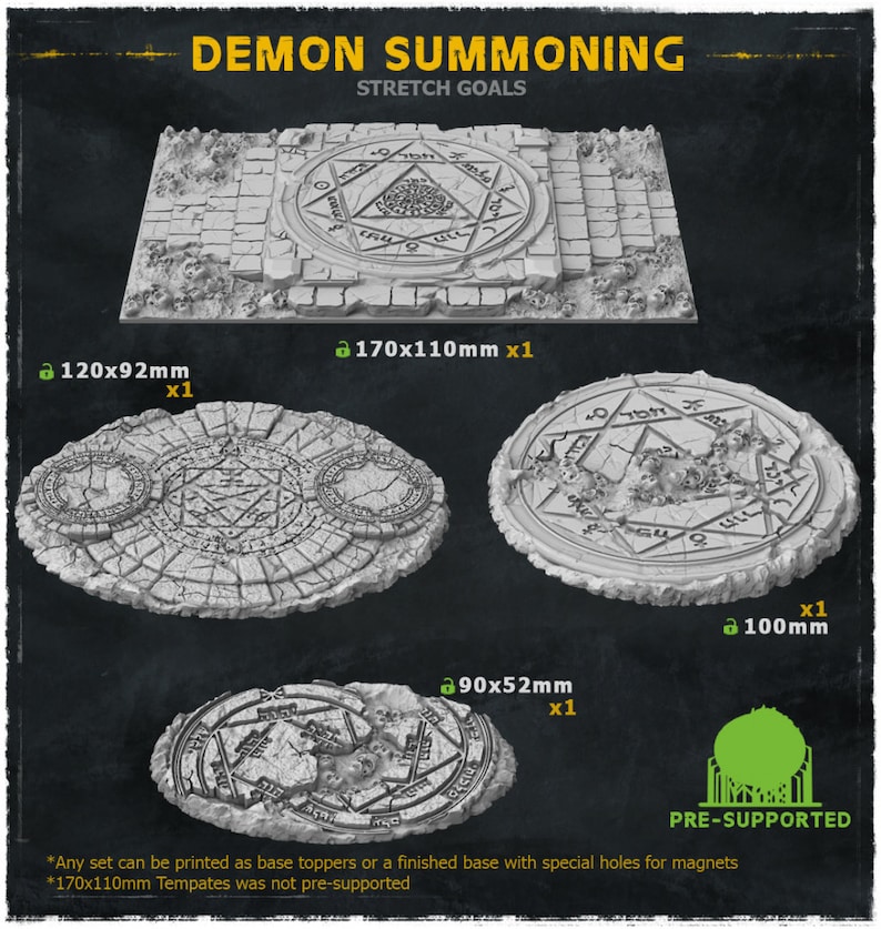 Demon Summoning - Wargames Bases and Toppers - Miniature Bases - Etsy