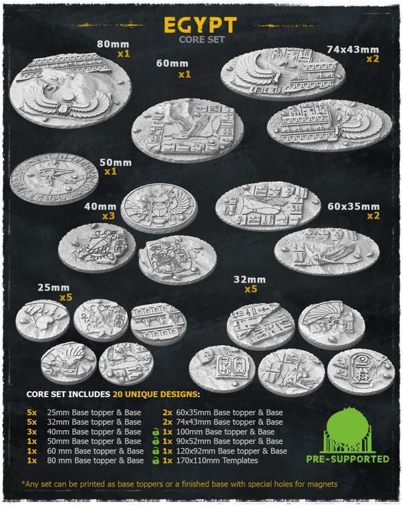 Egypt Wargames Bases and Toppers Miniature Bases - Etsy