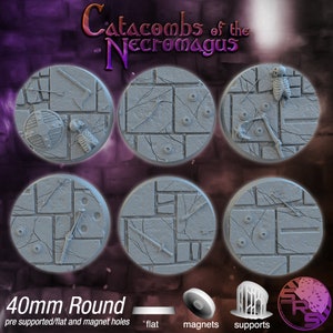 Catacombs of the Necromagus : Where Legends Stand - Resin Bases - Etsy