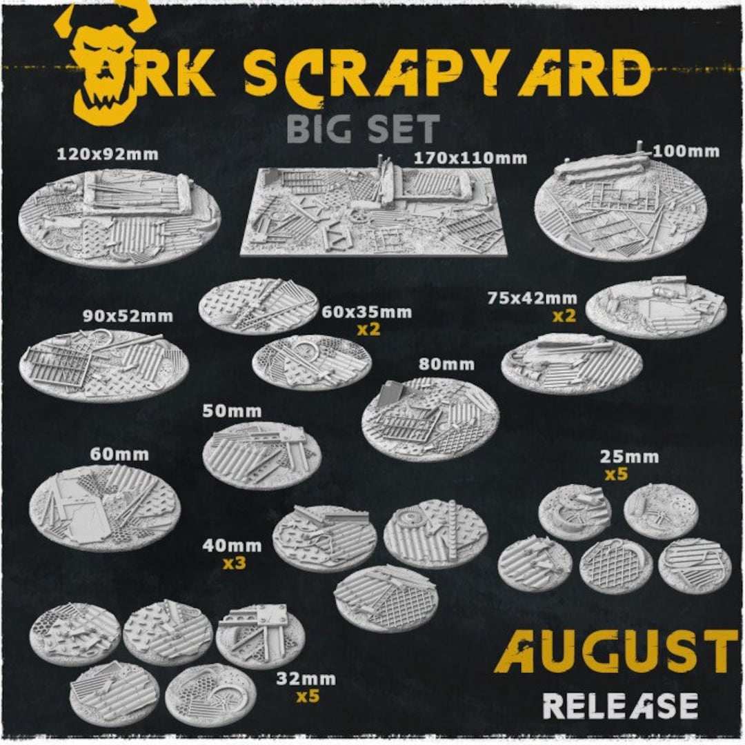 Ork Scrapyard - Wargames Bases and Toppers - Miniature Bases - Etsy