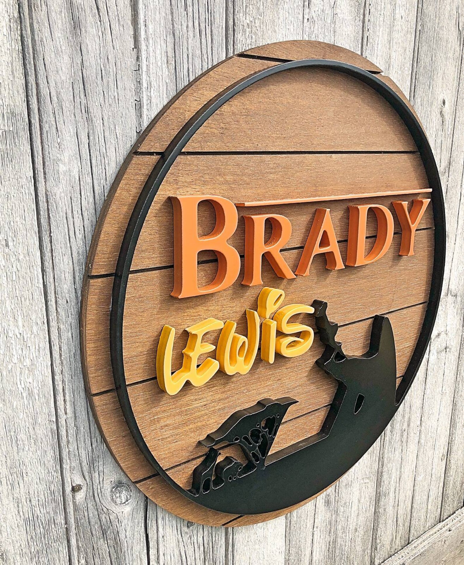 Lion Monarch Custom Wooden Sign Lion Wooden Circle Sign - Etsy