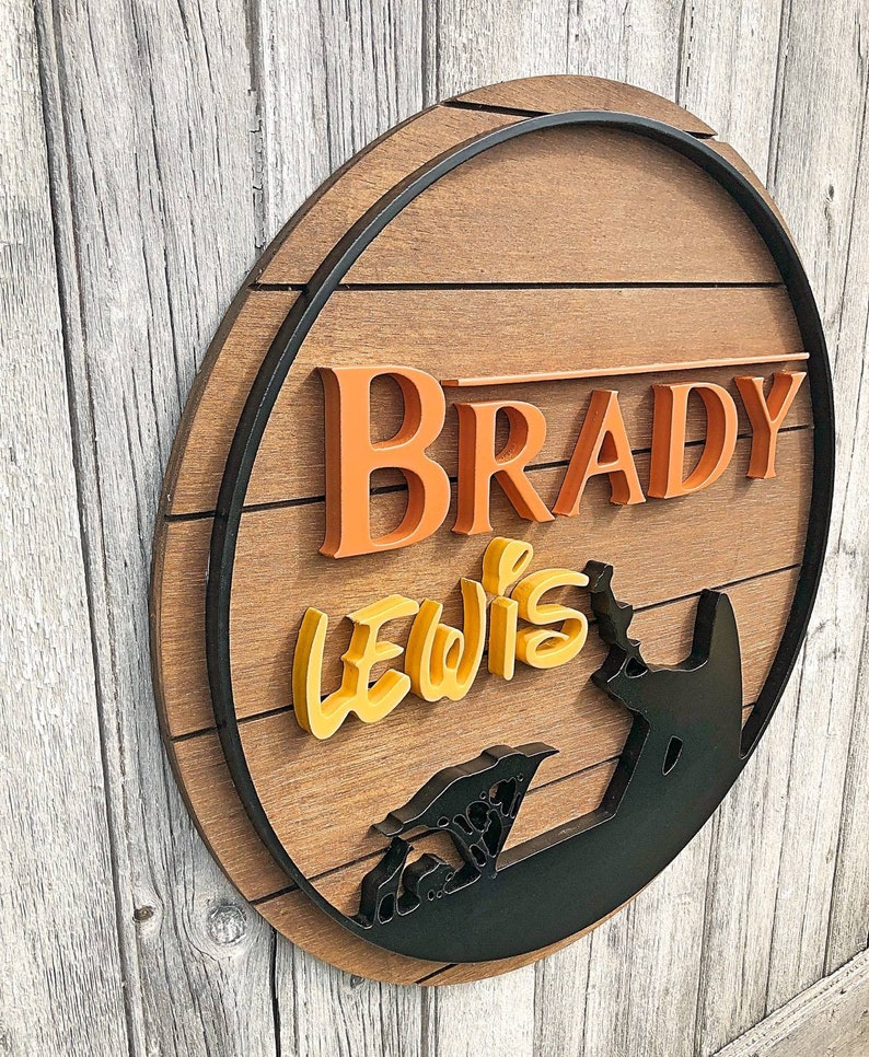 Lion Monarch Custom Wooden Sign Lion Wooden Circle Sign - Etsy