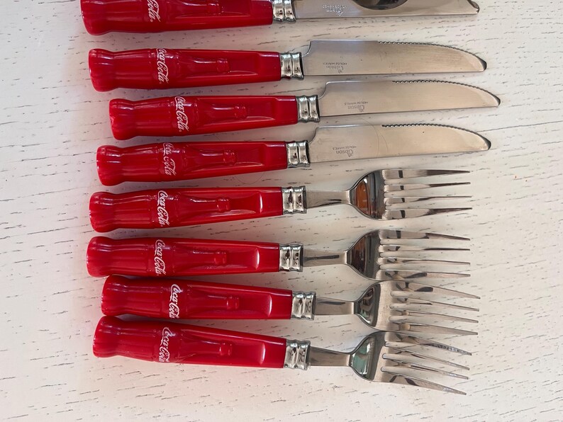 Vintage Coca Cola, Gibson Coca-cola Red Handle 18/0 Stainless ...