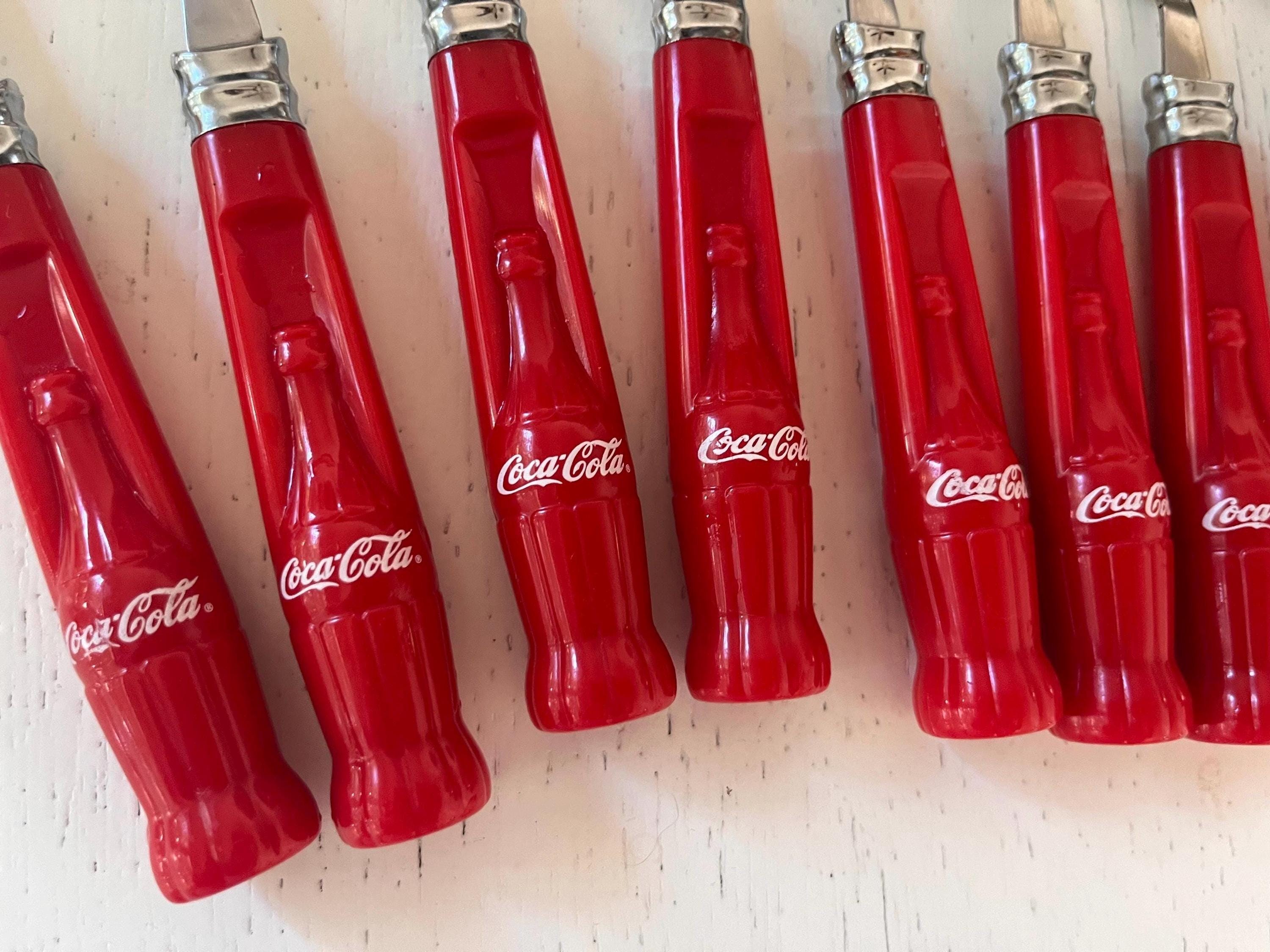 Vintage Coca Cola, Gibson Coca-cola Red Handle 18/0 Stainless ...
