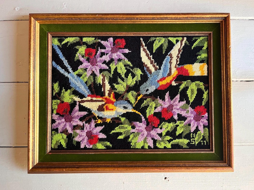 Vintage Needlepoint, Needlepoint Canvas Frame - Etsy