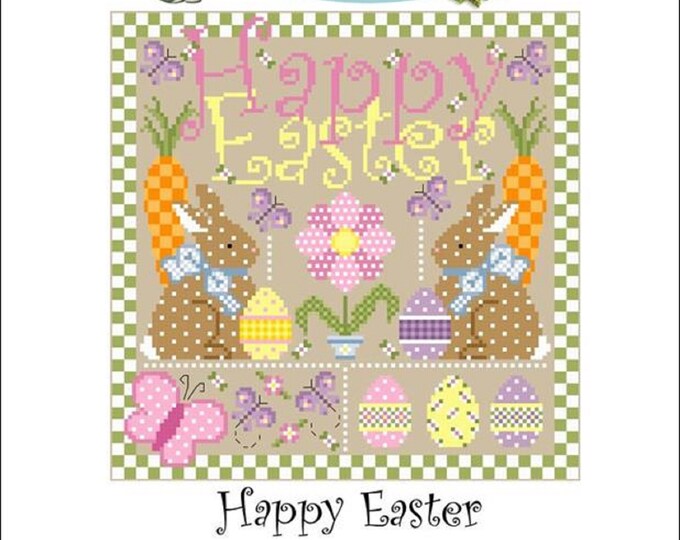 Happy Easter Counted Cross Stitch Pattern Designed and Published by ...