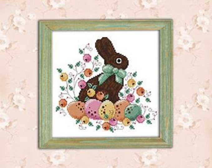 Chocolate Bunny Counted Cross Stitch Pattern Designed by Pamela Kellogg ...